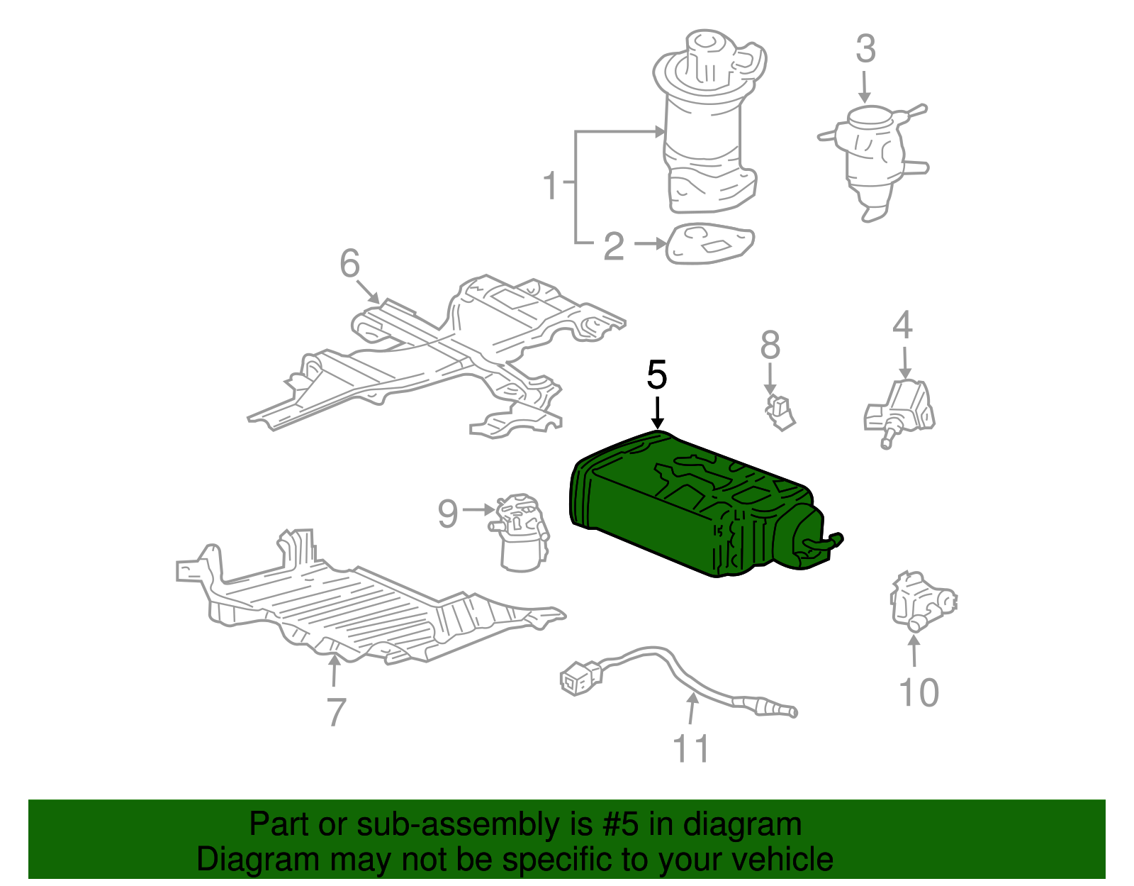 17011-S3V-A00 - 2003-2004 Honda Pilot - Canister Assembly | Genuine ...