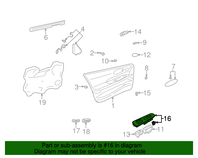 2000-2002 Buick LeSabre Bezel 12481689 | GMPartsDirect.com