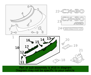 DGJ1-50-850-SY - Lower Molding - 2020-2021 Mazda CX-30 | MazdaSwag