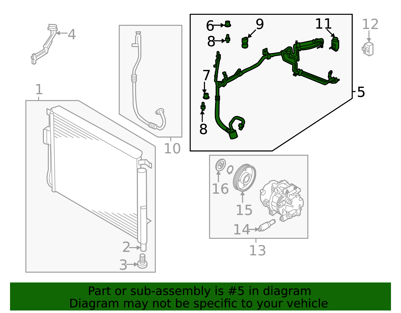 2022-2025 Kia Carnival A/C Refrigerant Suction Hose 97759-R0100 | OEM ...