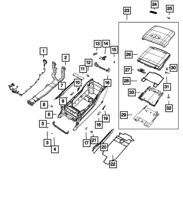 2024 Ram 1500 Console Panel 7SX802N6AA | Mopar America