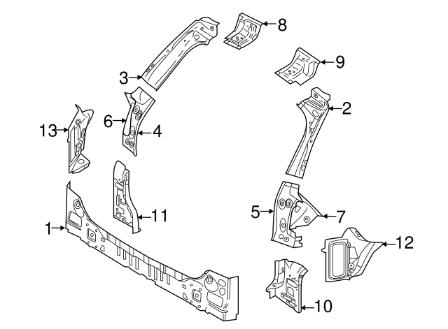 2018-2021 Volvo XC60 Rear Body Panel 31448857 | TascaParts.com