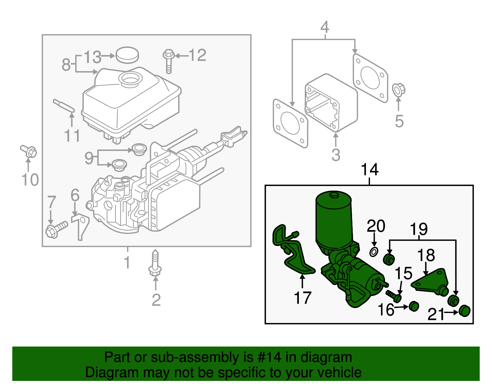 2017-2025 Nissan Brake Booster 47210-EZ00B | Temecula Nissan Parts