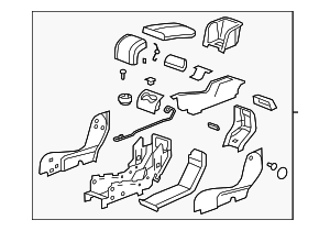2007-2011 Cadillac DTS Ebony Center Console 25811424 | GMPartsDirect.com