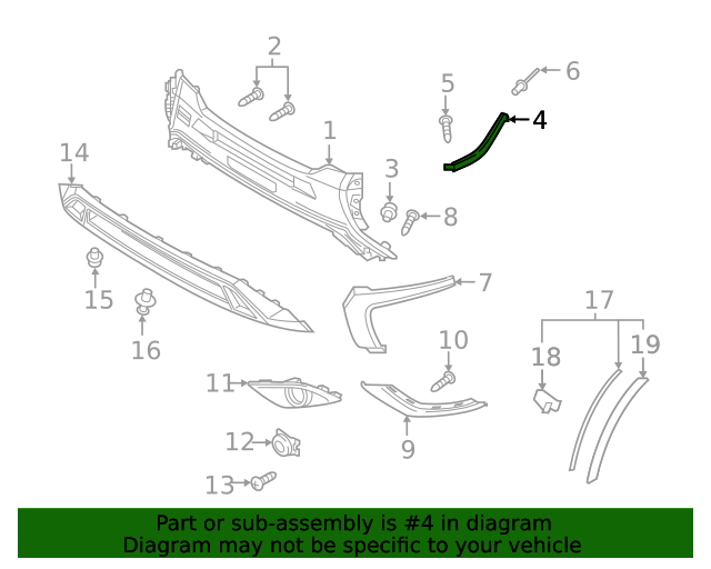6407A142 - Upper Molding 2016-2022 Mitsubishi | Mitsubishi Direct Parts