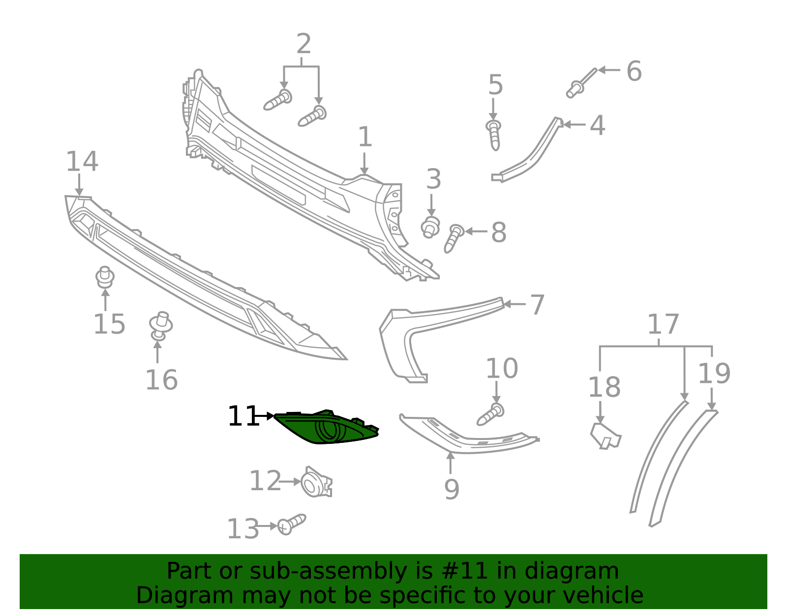 6400K791 - Fog Lamp Bezel 2019-2022 Mitsubishi | Mitsubishi Direct Parts