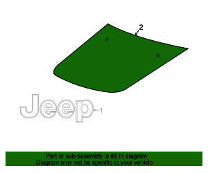 2022 Jeep Compass Hood Decal 68457125aa | TascaParts.com