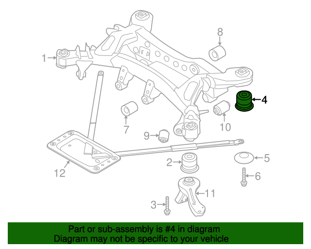 Genuine BMW 33-31-6-782-160 | Suspension Cross-Member Rear Bushing ...