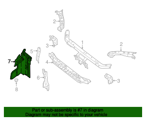 62823-3YU0A - Air Guide 2016-2019 Nissan Sentra | Nissan Parts ...