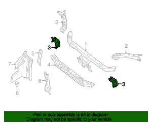 F2521-3SGMA | Nissan Support-Radiator Core Side Lh - Genuine OEM ...