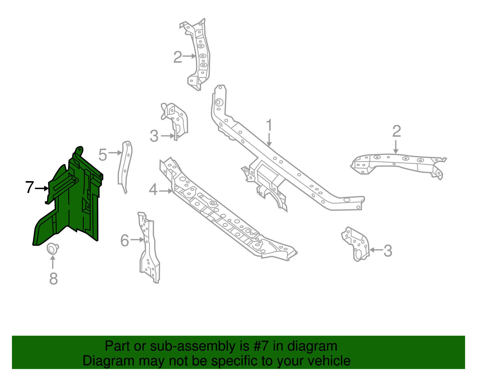 2013-2015 Nissan Sentra Air Guide 62823-3SH0A | Nissan Parts Central