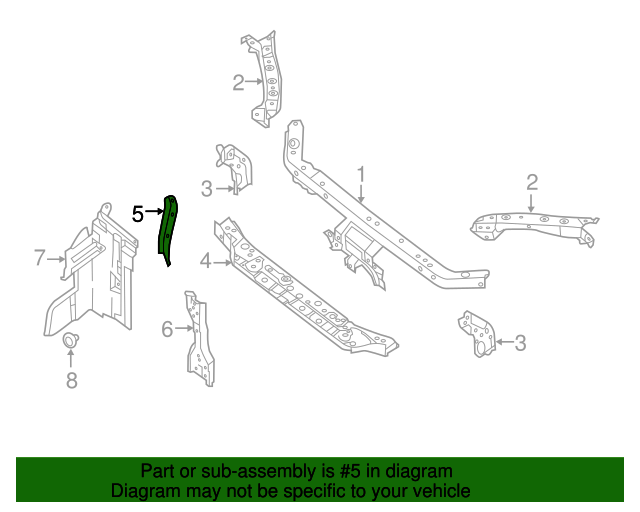 2007-2019 Nissan Radiator Support Bracket F25A2-EL0MA | Nissan Parts Store