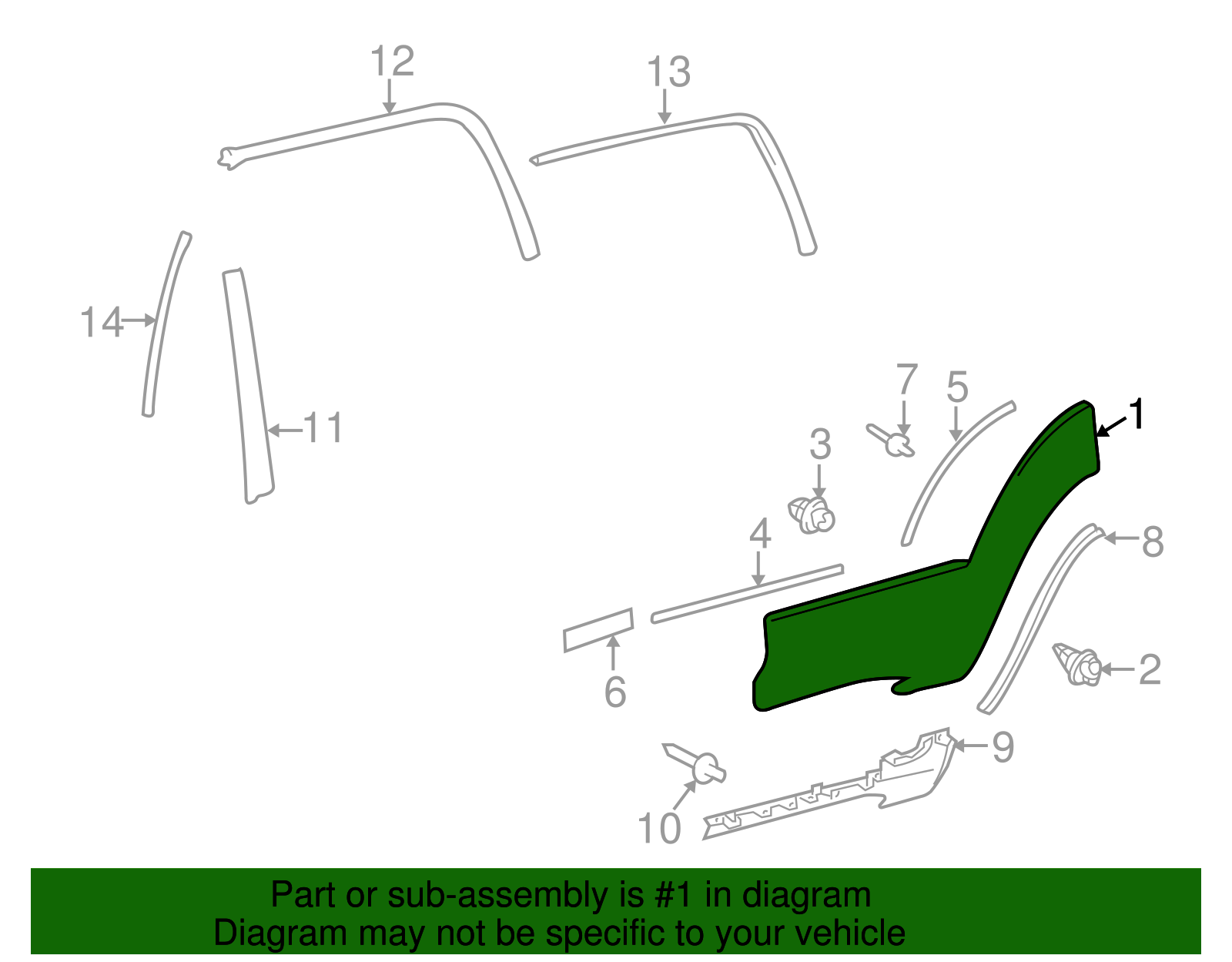 75741-35130-E0 - Lower Cladding - 2006-2009 Toyota 4Runner | Toyota ...