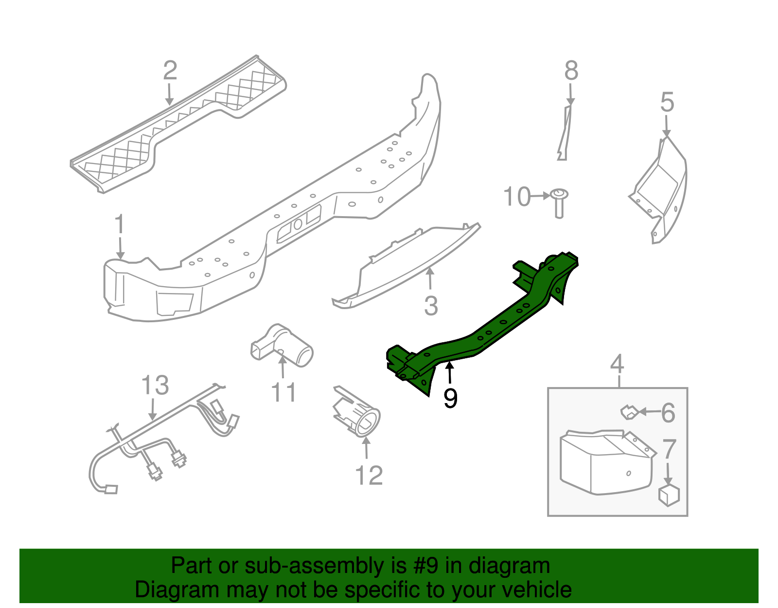 85260-7S000 - Reinforcement 2004-2007 Nissan | Nissan Parts ...