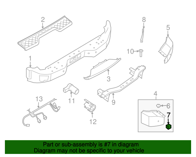 2004-2007 Nissan Bumper Cover Plug 01658-00061 | TascaParts.com