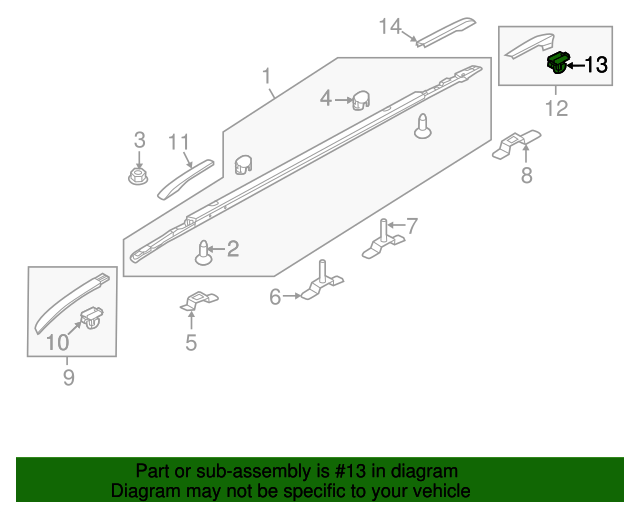 2014-2020 Kia OEM NEW 14-20 Kia Clip-Waist Line Molding Mounting Rear ...