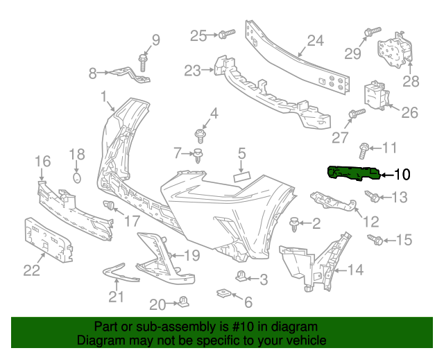 2018-2021 Lexus Side Bracket 52534-78020 | OEM Parts Online