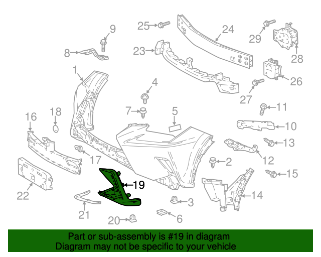 53142-78110 - Fog Lamp Bezel 2018-2021 Lexus | Lexus of Stevens Creek Parts