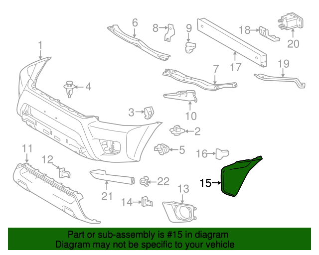 2012-2013 Toyota Tacoma Flare 75086-04050-J1 | Toyota Parts Center
