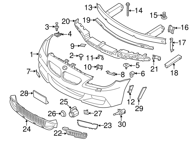 51118068941 - 2012-2019 BMW Bumper Cover (51-11-8-068-941) | BMW of ...