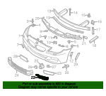 51118050347 - 2012-2019 BMW Grille, air intake left (51-11-8-050-347 ...