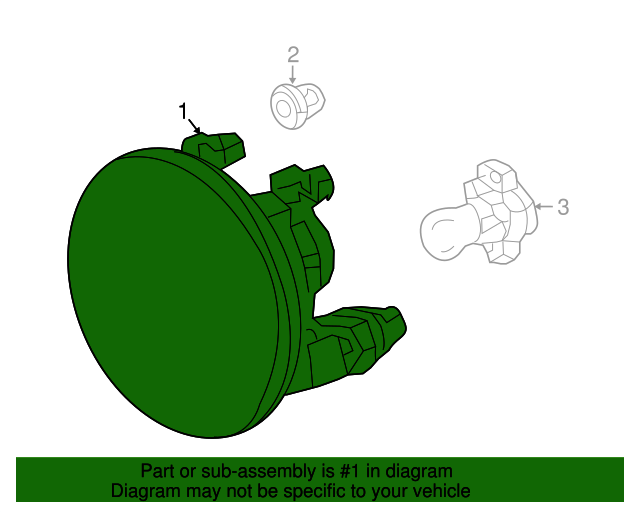 2007-2022 GM Fog Lamp Assembly - Driver's Side (LH) 15839896 ...