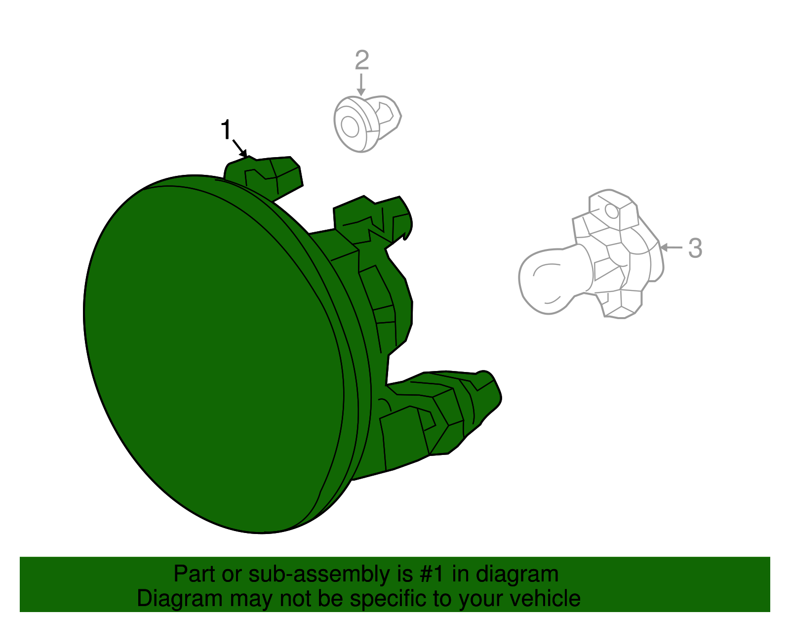 2007-2022 GM Fog Lamp Assembly - Driver's Side (LH) 15839896 ...