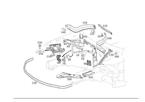 Engine Compartment Partition Wall, Wheel Well Detachable Parts for 2015 ...