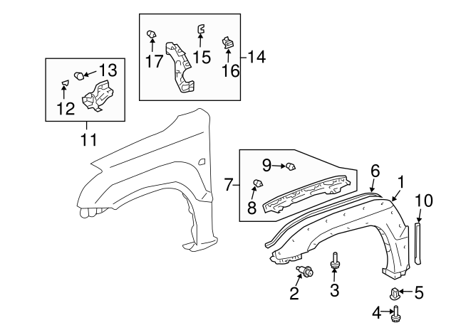 Lexus OEM Rear Molding Fastener Part# 75875-60020 | OEM Vehicle Parts