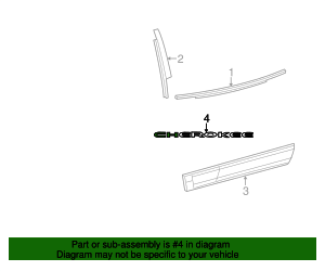2014-2018 Jeep Cherokee Nameplate - Driver's Side (LH) 68275656AA ...