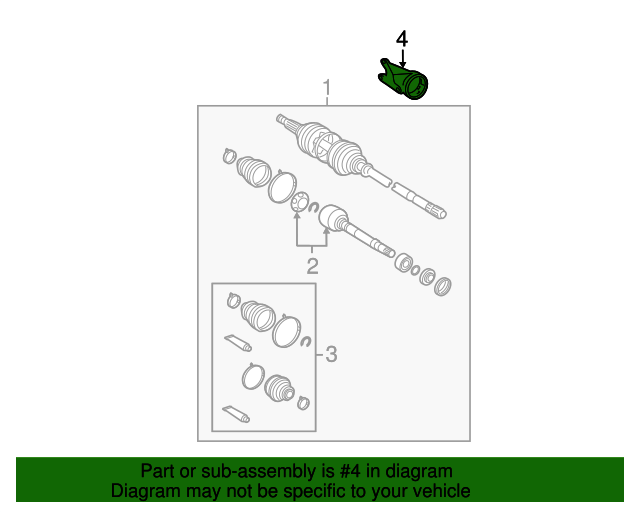 43457-07010 - CV Axle Shaft Carrier Bearing Bracket 2005-2018 Toyota ...