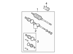 43457-07010 - CV Axle Shaft Carrier Bearing Bracket 2005-2018 Toyota ...