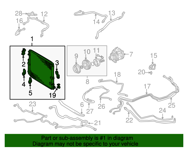 1999-2007 Toyota Land Cruiser Condenser Assembly 88460-60903 | Toyota ...