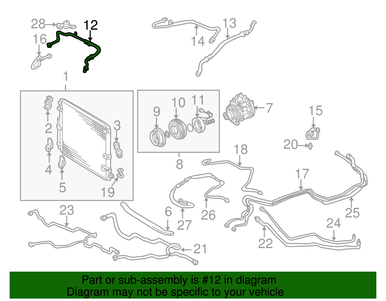2003-2007 Toyota Land Cruiser Discharge Hose 88711-60471 | Toyota Parts ...