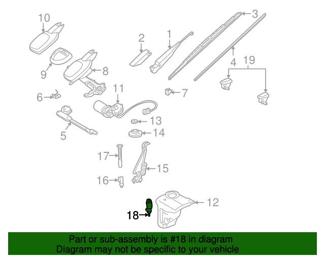 1985-2002 Mercedes-Benz Headlight Washer Pump 2028690021 ...