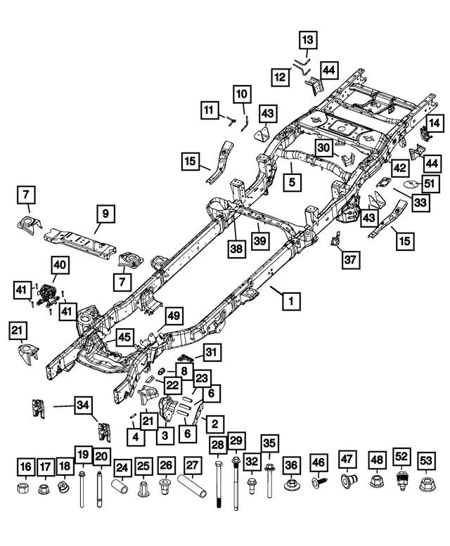 2023-2024 Ram 3500 Chassis Frame Assembly 68724122AA | Mopar eStore