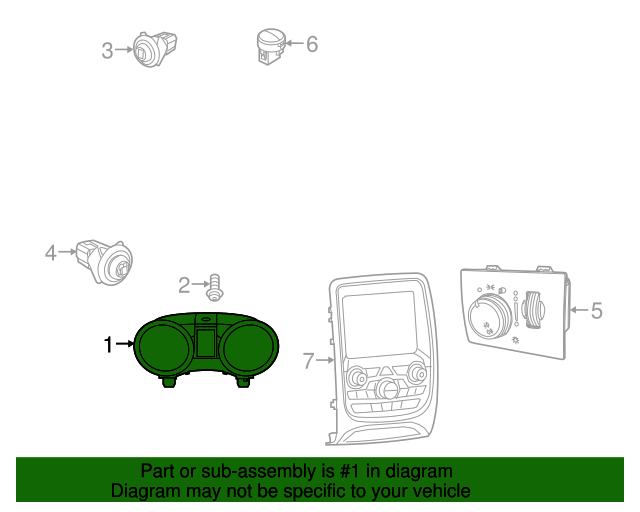 2014-2015 Dodge Durango Cluster 68248455ac | TascaParts.com