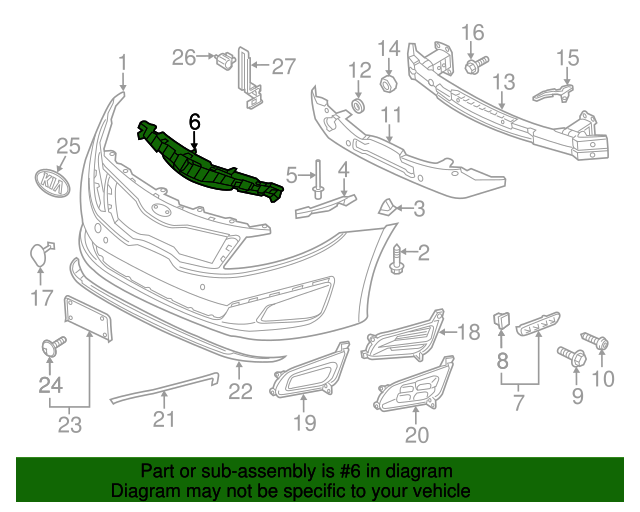 2014-2015 Kia Optima Upper Reinforced 86575-4C500 | TascaParts.com