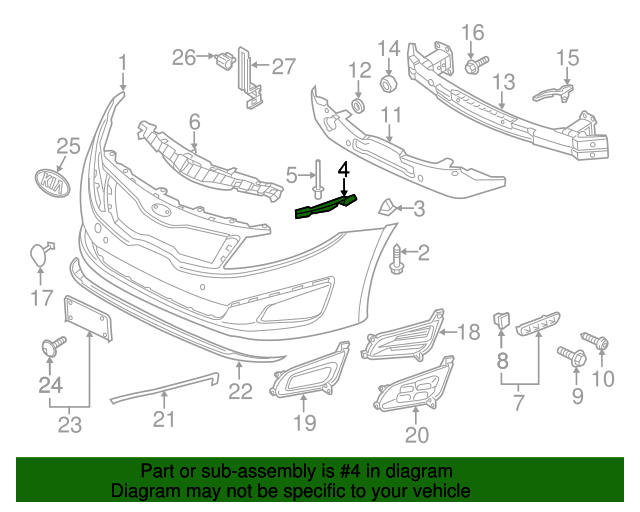 86583-2T500 - Cover Reinforced 2014-2016 Kia Optima | Kia Cheap Parts