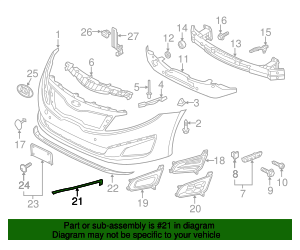 Molding Front Bumper 86563-2T500-DS | Kia Automotive Parts