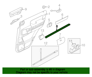 Genuine OEM Belt Weather-Strip Part# LR012119 Fits 2003-2012 Land Rover ...