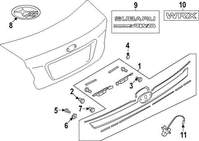 2022-2024 Subaru WRX Deck Lid Emblem 93079VC080 | TascaParts.com