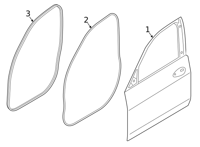 2019-2023 BMW Door Seal 51-76-9-465-542 | AutoNationParts.com