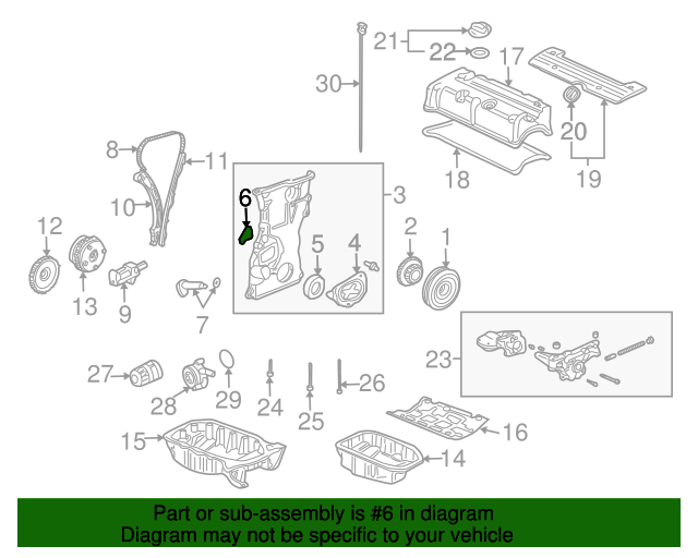 2002-2015 Acura O-Ring, Chain Case 91302-PNA-004 | OEM Parts Online