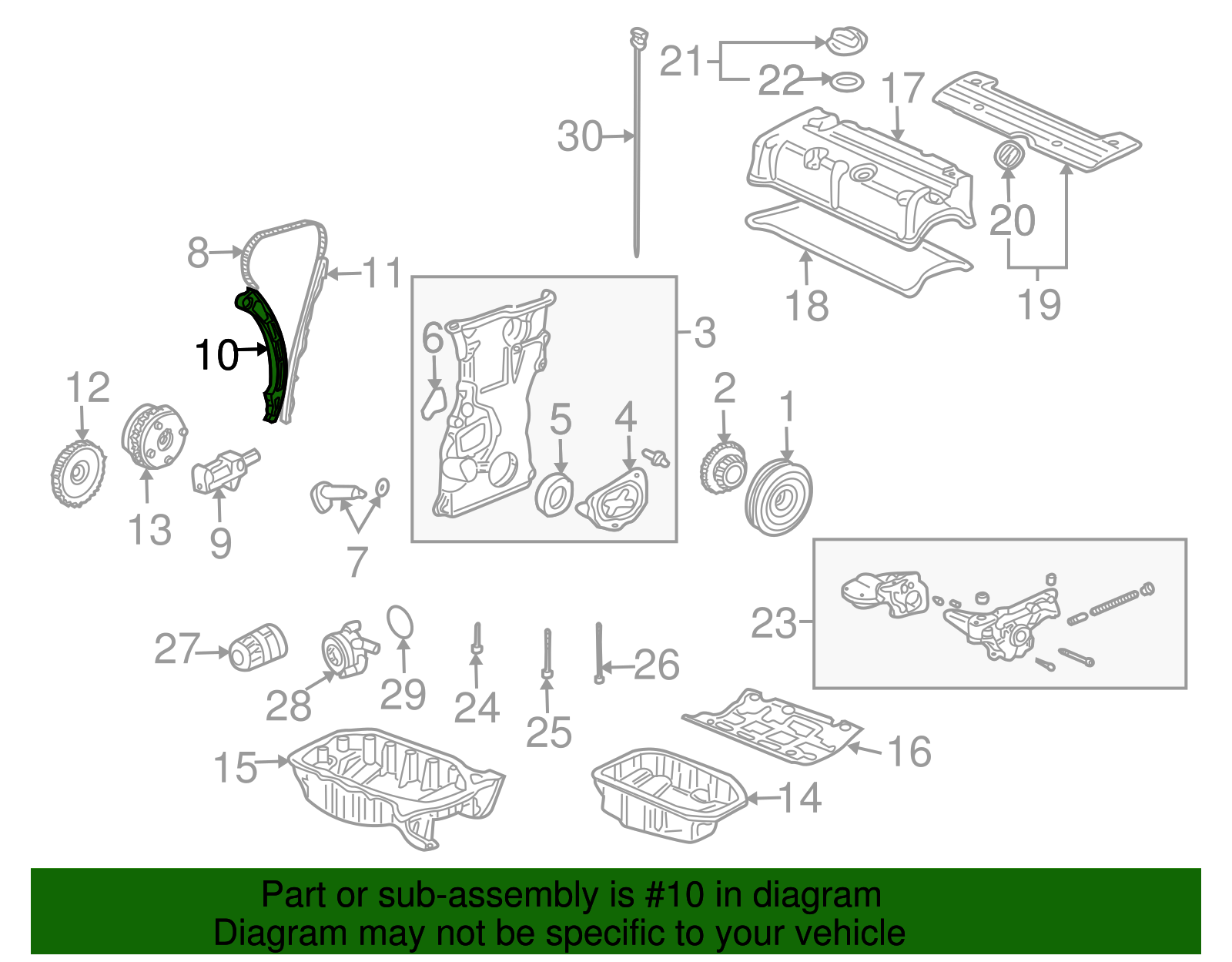 2002-2006 Acura RSX Engine Timing Chain Guide 13460-PNC-004 | OEMAcuraPart