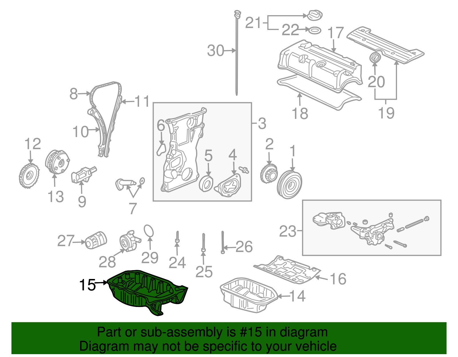 2002-2006 Acura RSX Oil Pan 11200-PRB-000 | OEM Parts Online