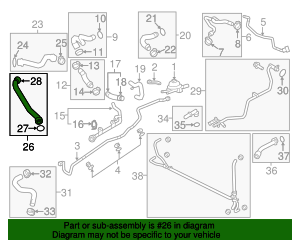 970-106-401-02 - Engine Coolant Hose 2010-2016 Porsche Panamera ...
