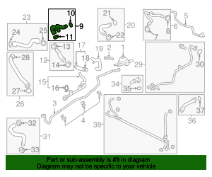 2010-2016 Porsche Panamera Heater Hose 970-106-421-01 | Porsche Marin