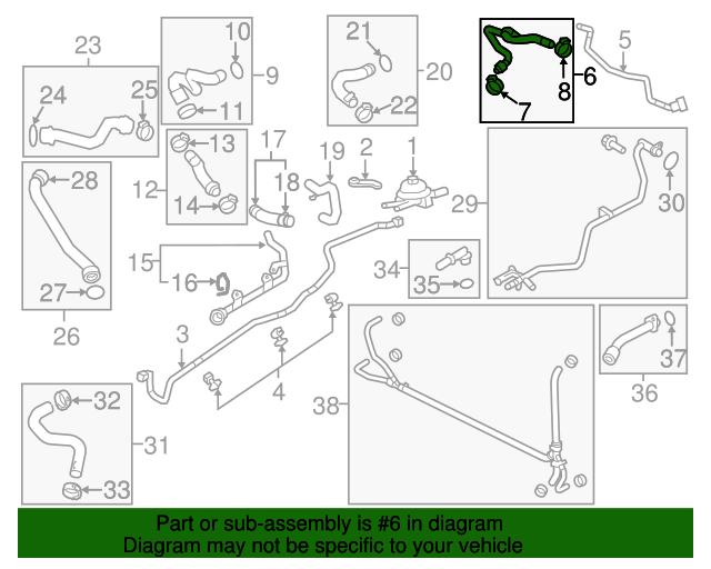 970-106-422-02 - Engine Coolant Overflow Hose 2011-2016 Porsche ...