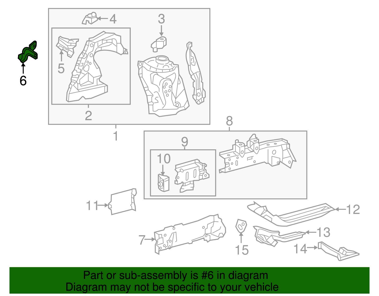 Genuine Toyota Fender Mtg Bkt Extension part# 53714-52140 for 2018-2019 ...